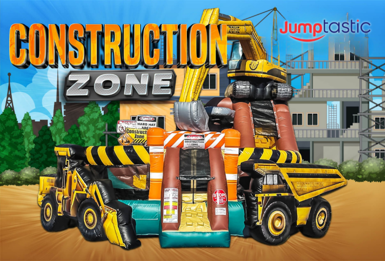 Construction Zone XL Bounce & Slide Combo - Jumptastic
